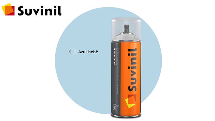 TINTA SPRAY SUA ARTE SUVINIL AZUL BEBÊ BRILHANTE 400ML/289G | Almeida ...