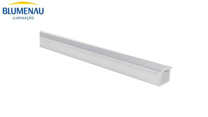 PERFIL PARA FITA DE LED LINE EMBUTIR 25X14.5X2M BRANCO FOSCO -BLUMENAU ...