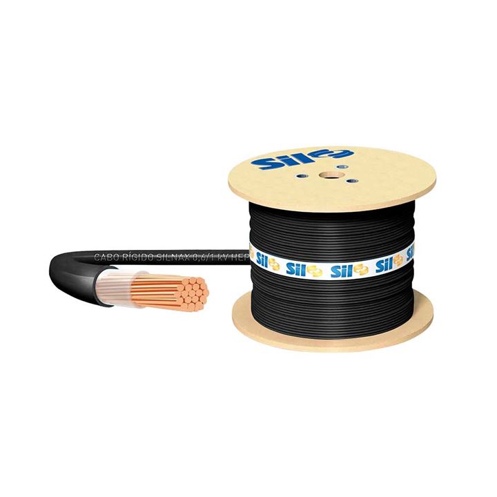 CABO RÍGIDO SILNAX 25MM² 0,6/1 KV PRETO HEPR 90°C BOBINA COM 300 METROS | Almeida Distribuidor