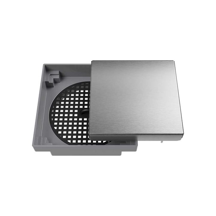 RALO OCULTO ASTRA QUADRADO INOX 10CM | Almeida Distribuidor