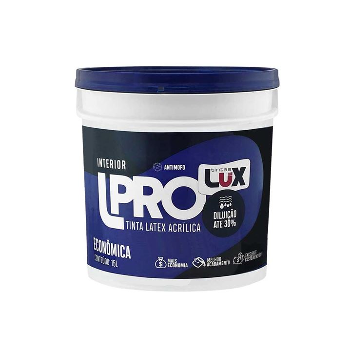 TINTAS LUX LPRO BALDE INTERNA COM 15L BRANCO NEVE | Almeida Distribuidor